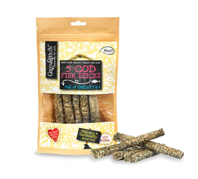 Green & Wilds Cod Fish Sticks – Wild West Pet
